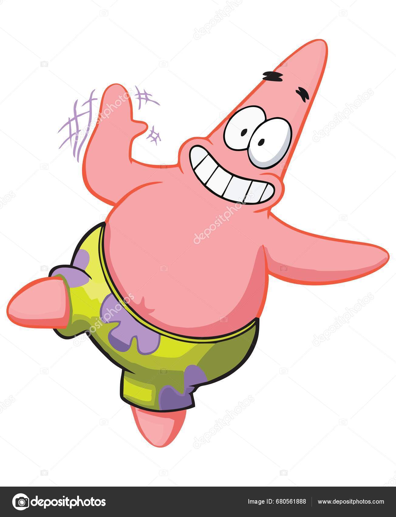 Vector Ilustración Dibujos Animados Lindo Patrick Star Vector de stock por ©Dayuq 680561888