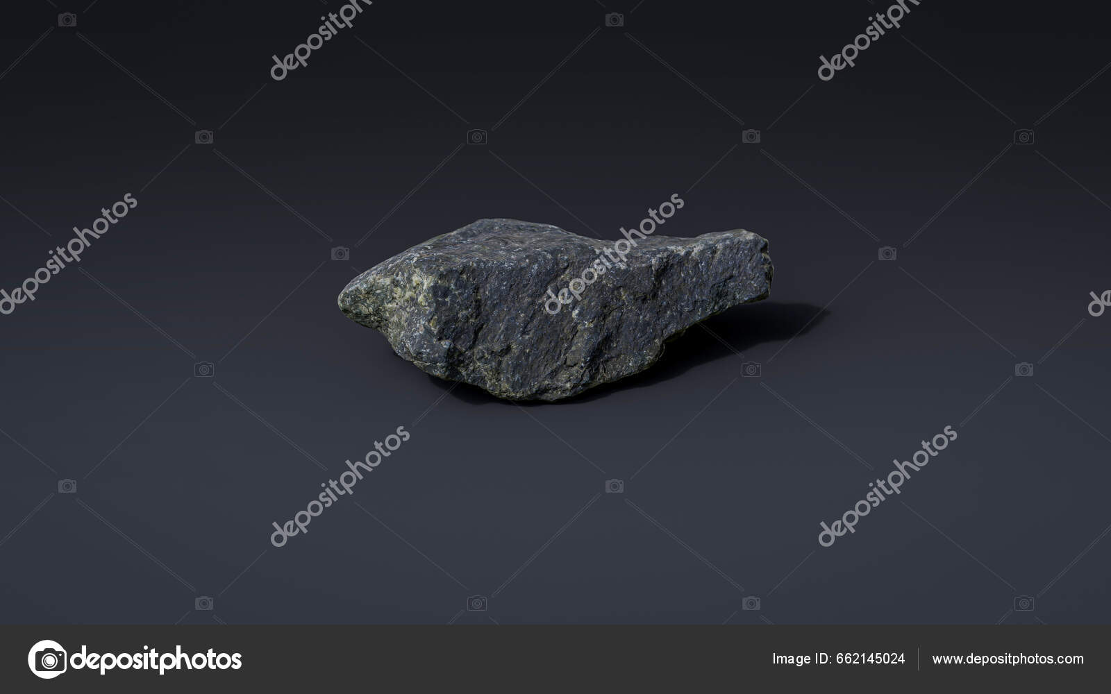 Stone Granite Rock Boulder Isolated Dark Background Design Decoration ...