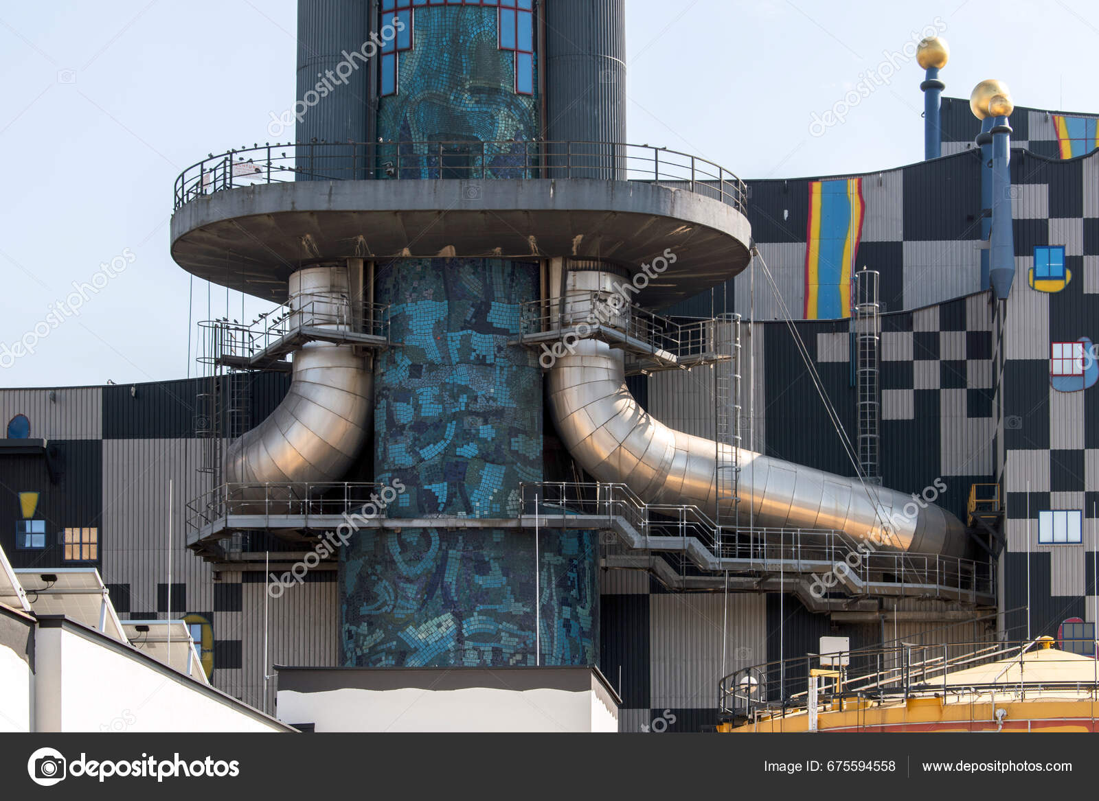 Vienna Austria Sep 2023 Spittelau Waste Incineration Factory ...