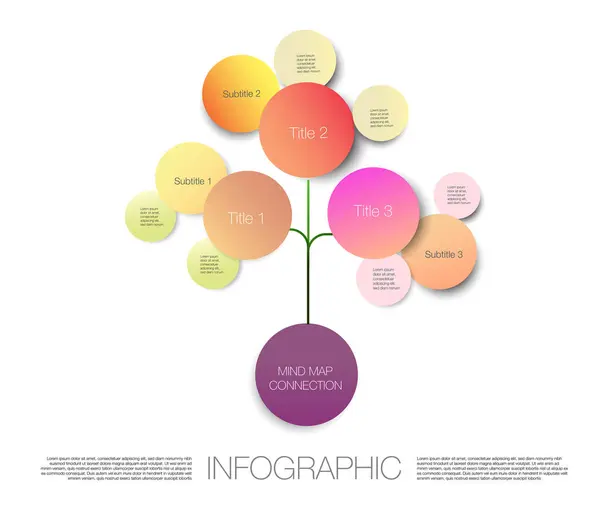 Colorful Mind Map Infographic Connection Chart Table Digital Marketing ...