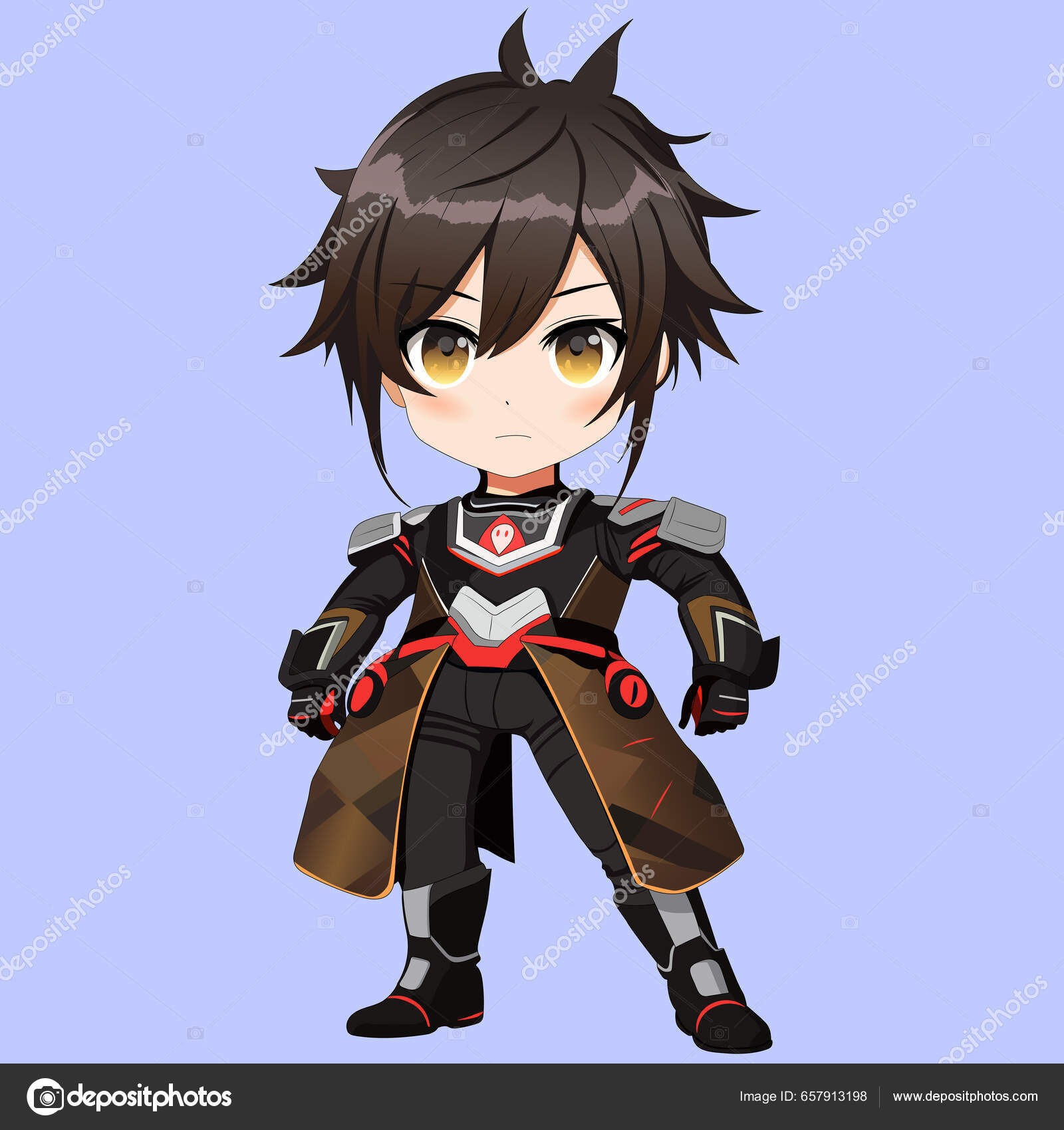 Cute Chibi Cool Boy Cartoon Character Stock Vector by ©Vicofen 657913198