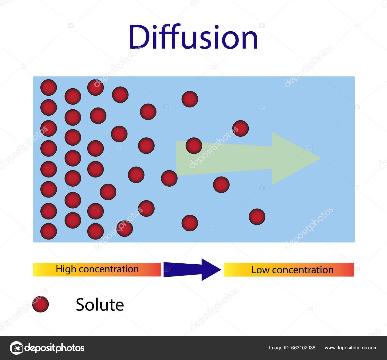 Illustration Chemistry Diffusion Process Diffusion Movement Molecules ...
