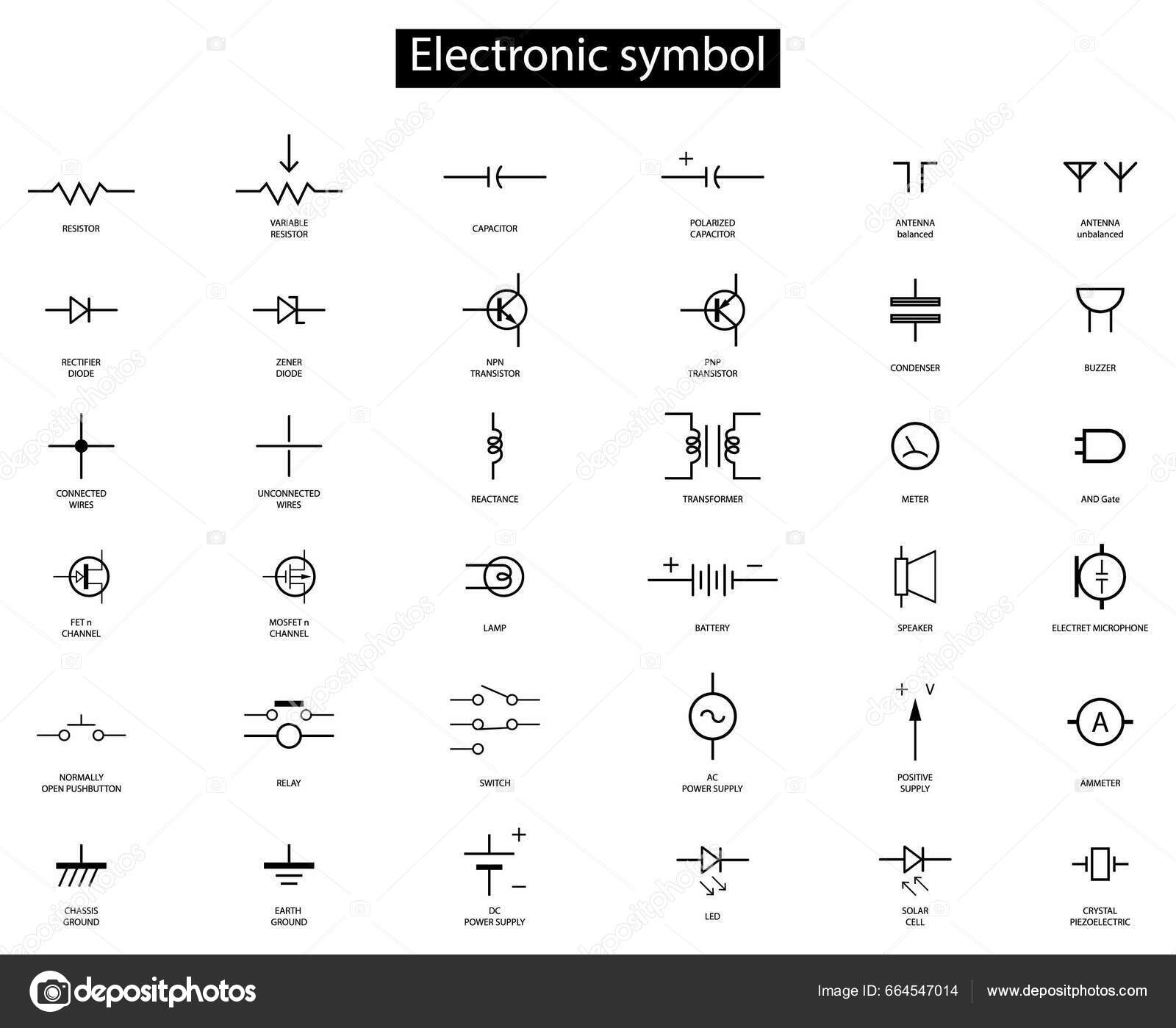 Basic Electrical Symbols Chart Electrical Energy World Electronic