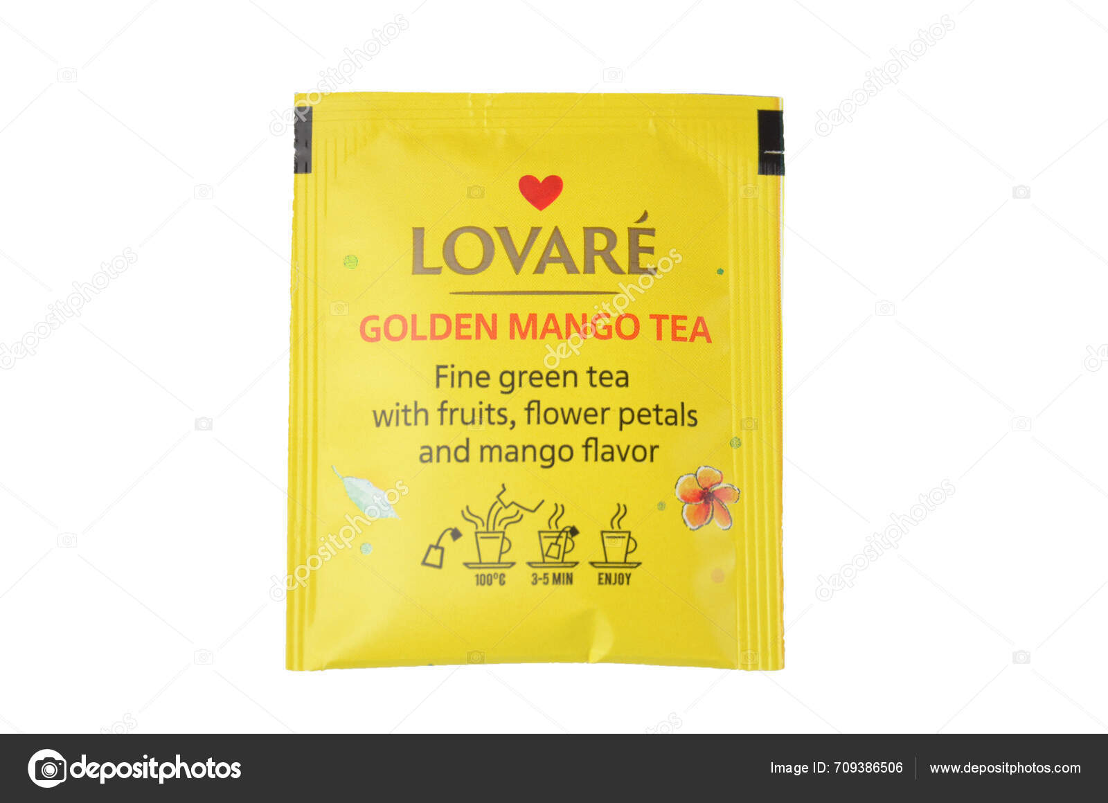 Kharkiv Ukraine March 2024 Lovare Green Bagged Tea Golden Mango — Stock ...