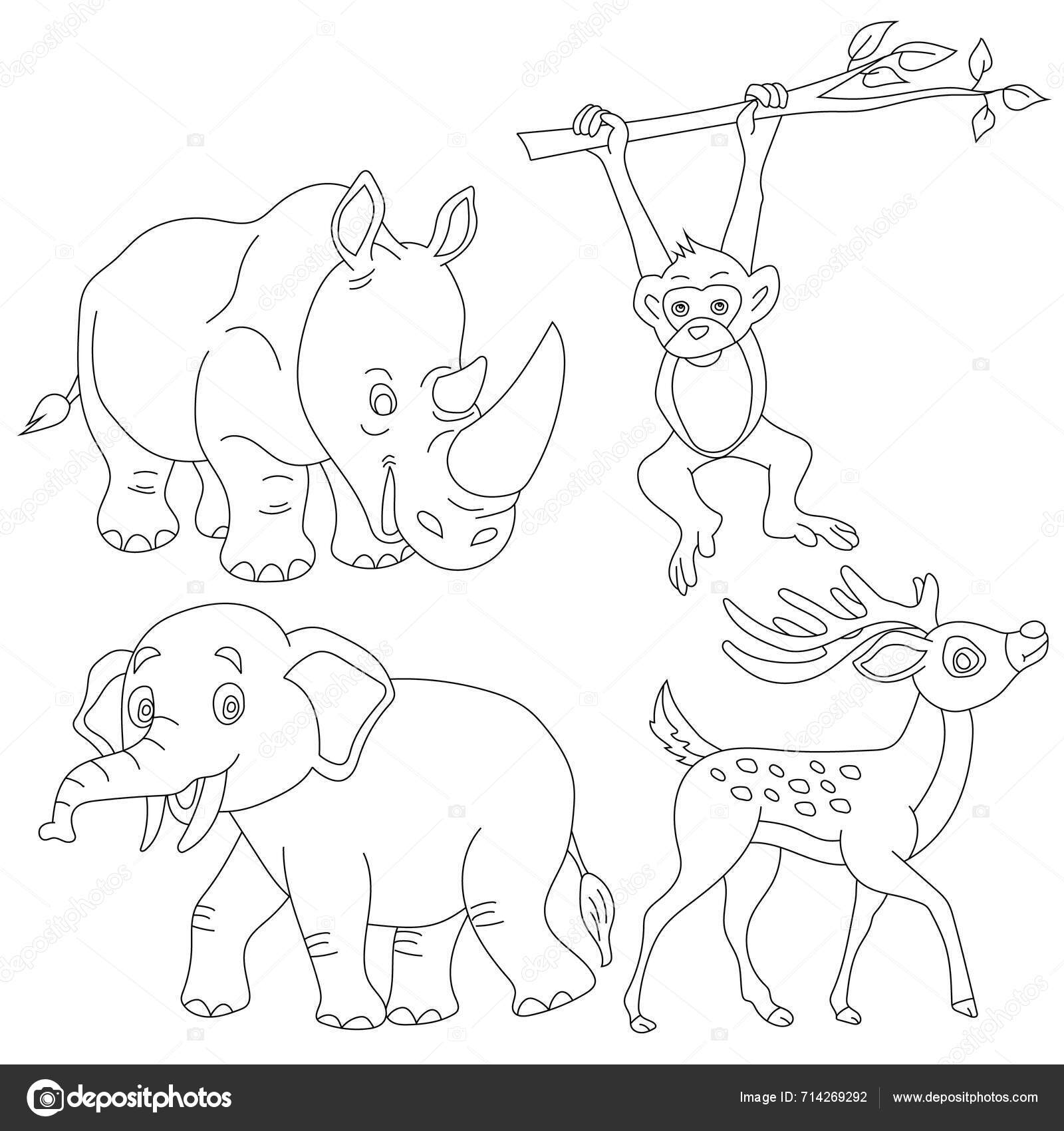 Doodle Animals Clipart Cartoon Wild Animals Clipart Lovers Wildlife ...