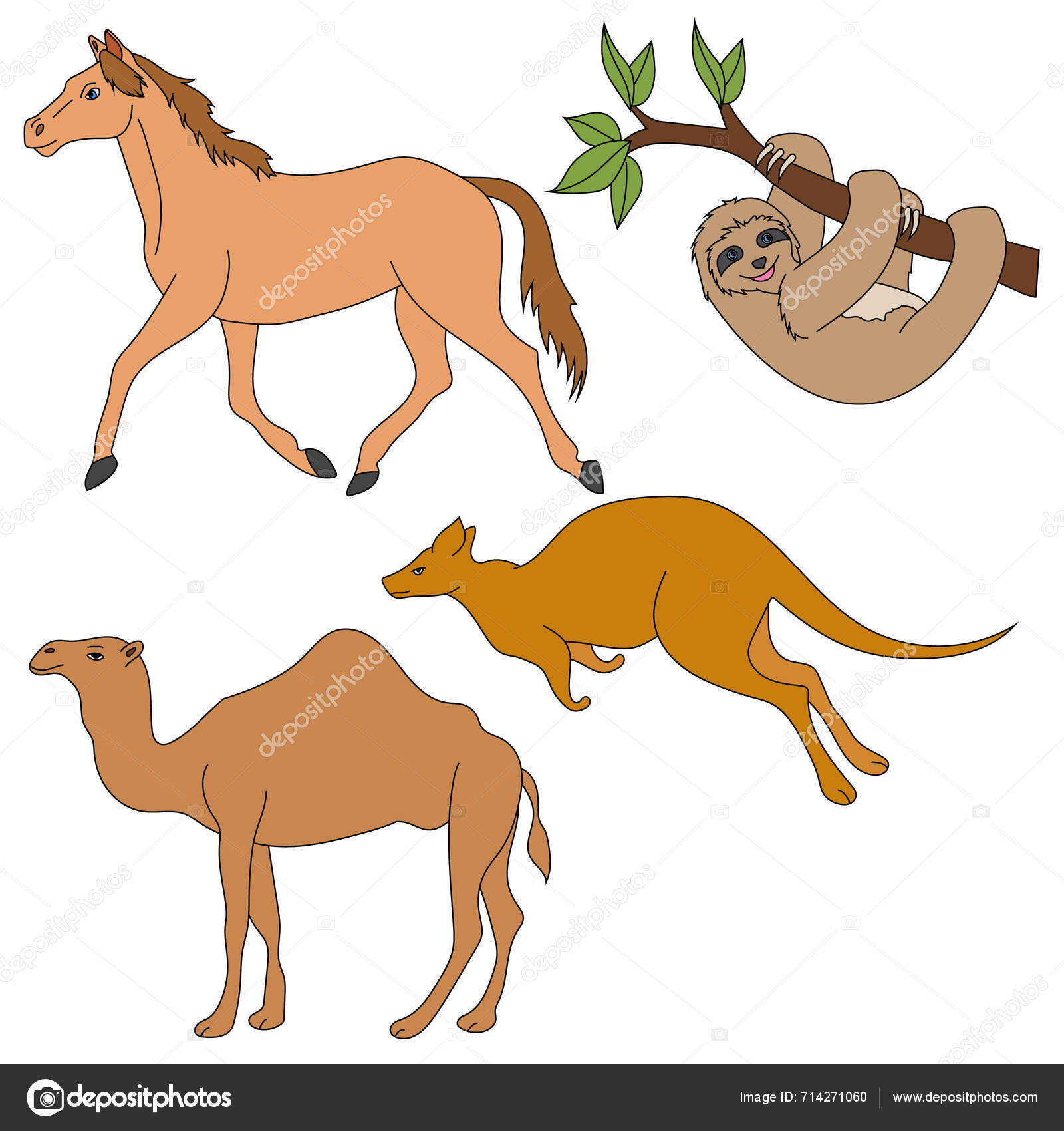 Doodle Animals Clipart Cartoon Wild Animals Clipart Lovers Wildlife ...
