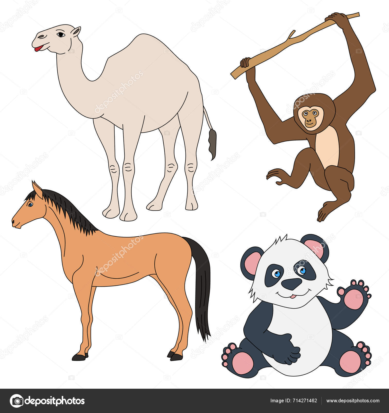 Doodle Animals Clipart Cartoon Wild Animals Clipart Lovers Wildlife ...