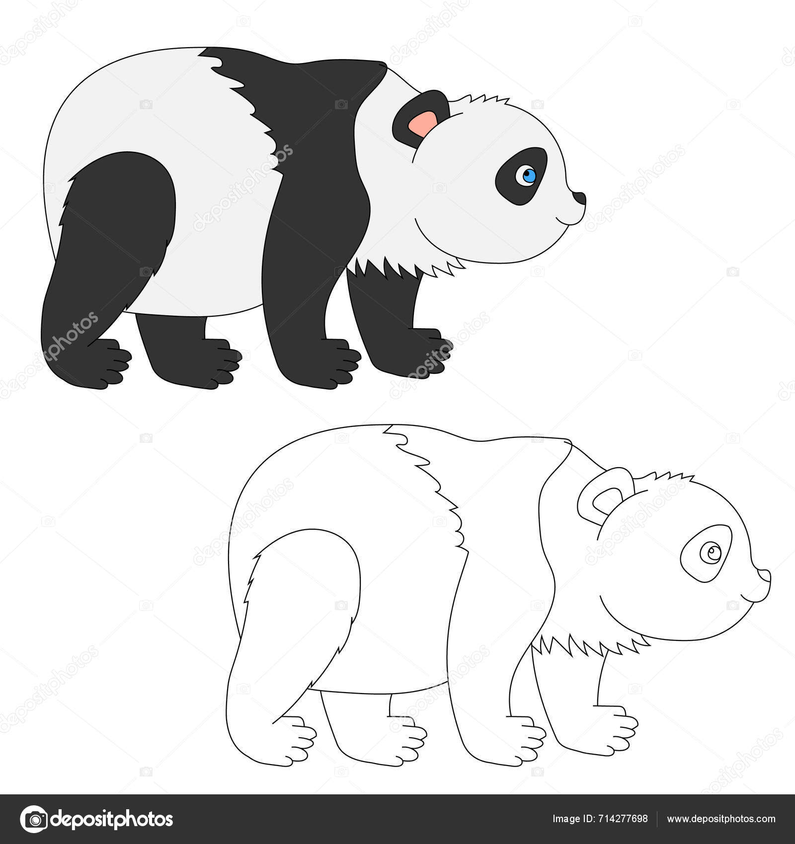 Panda Clipart Doodle Animals Clipart Cartoon Wild Animals Clipart Für ...