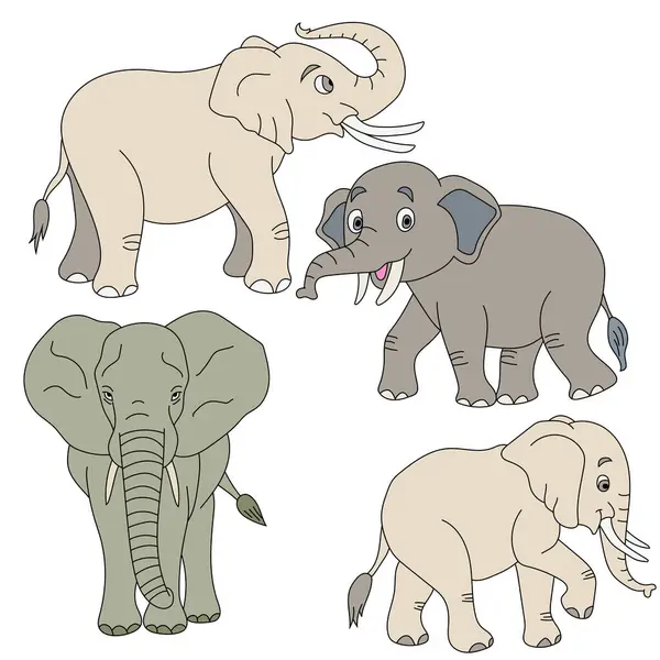 Elephant Clipart Doodle Animals Clipart Cartoon Wild Animals Clipart ...