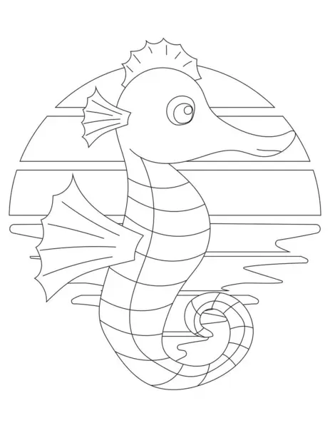 Seahorse Coloring Page Aquatic Animal Coloring Page Kids Who Love ...