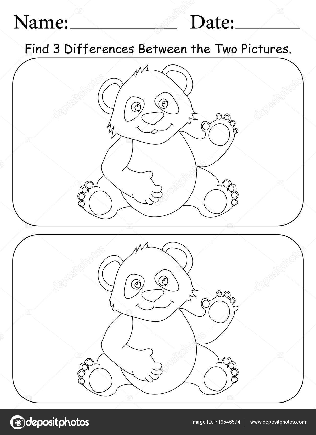 Panda Puzzle Printable Activity Worksheet Kids Educational Resources ...