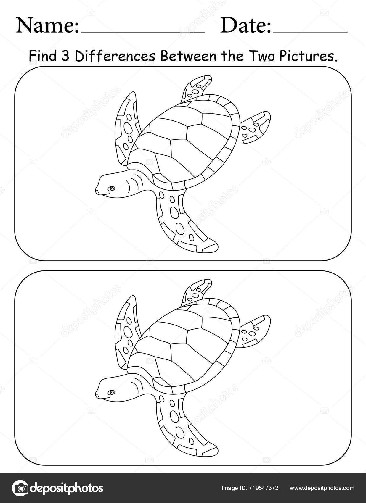 Sea Turtle Puzzle Printable Activity Worksheet Kids Educational ...