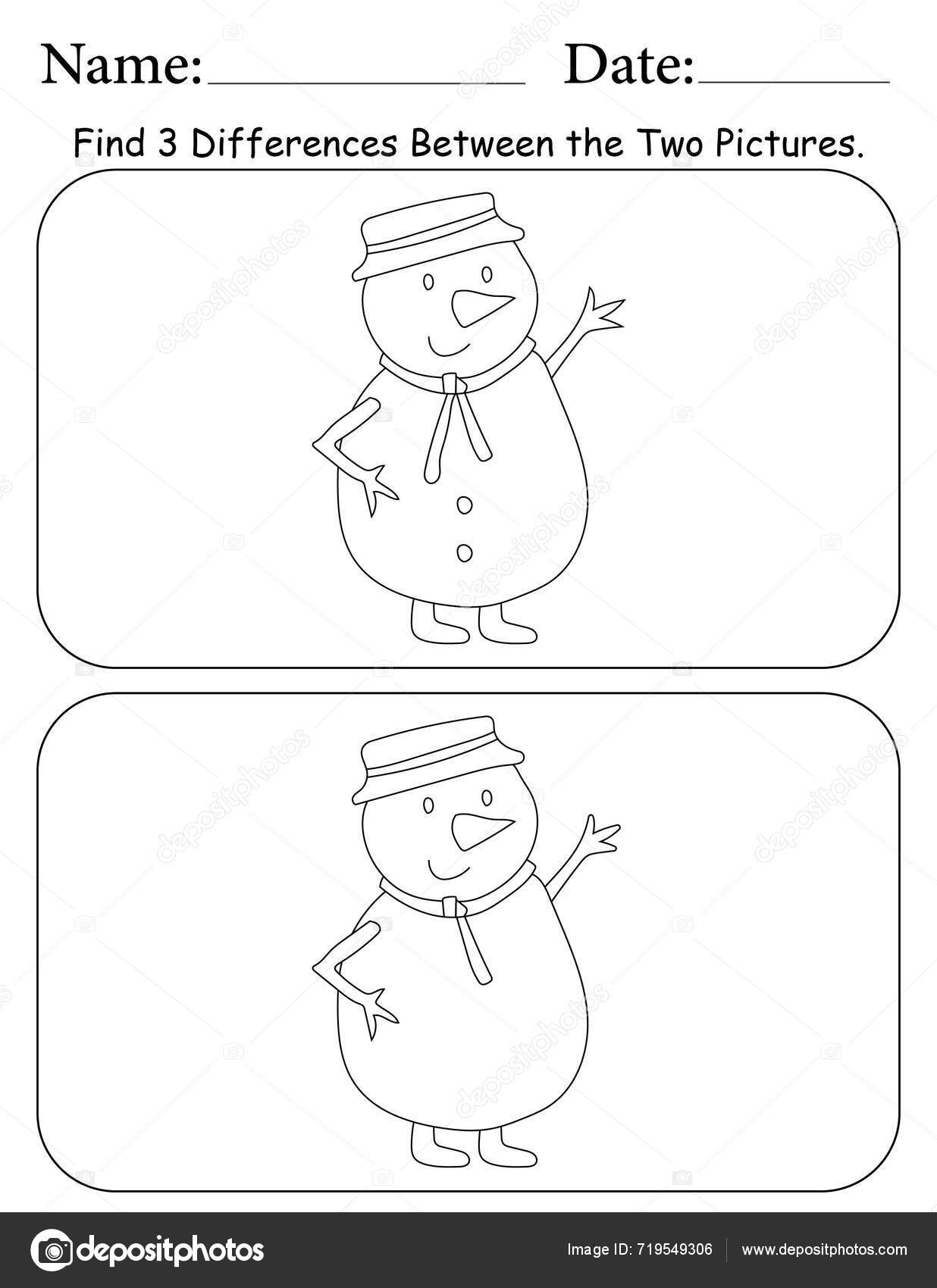 Muñeco Nieve Puzzle Hoja Trabajo Actividad Imprimible Para Niños ...