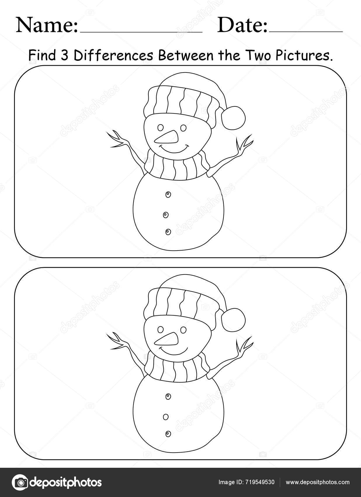 Snowman Puzzle Printable Activity Worksheet Kids Educational Resources ...