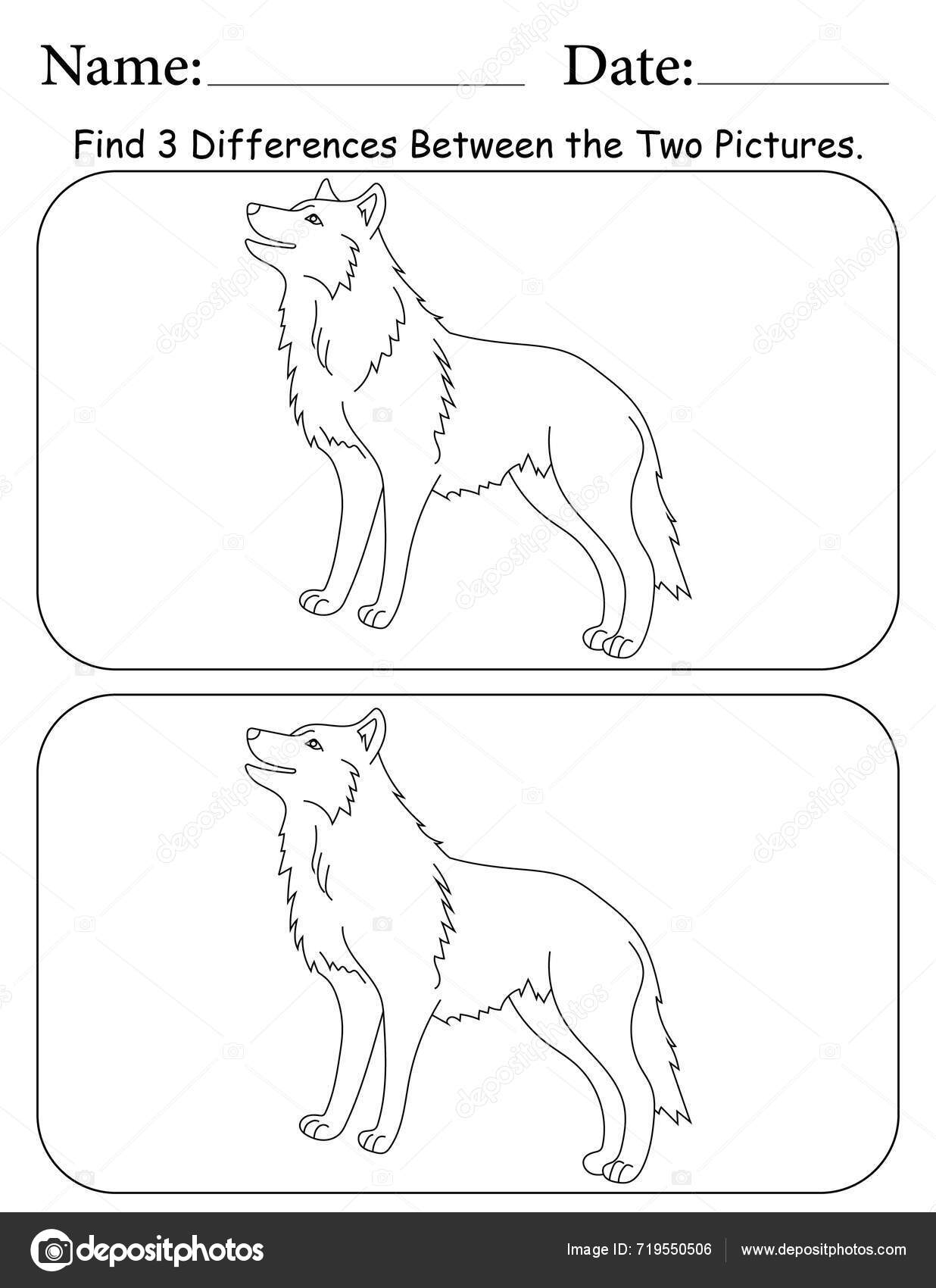 Wolf Puzzle Printable Activity Worksheet Kids Educational Resources ...