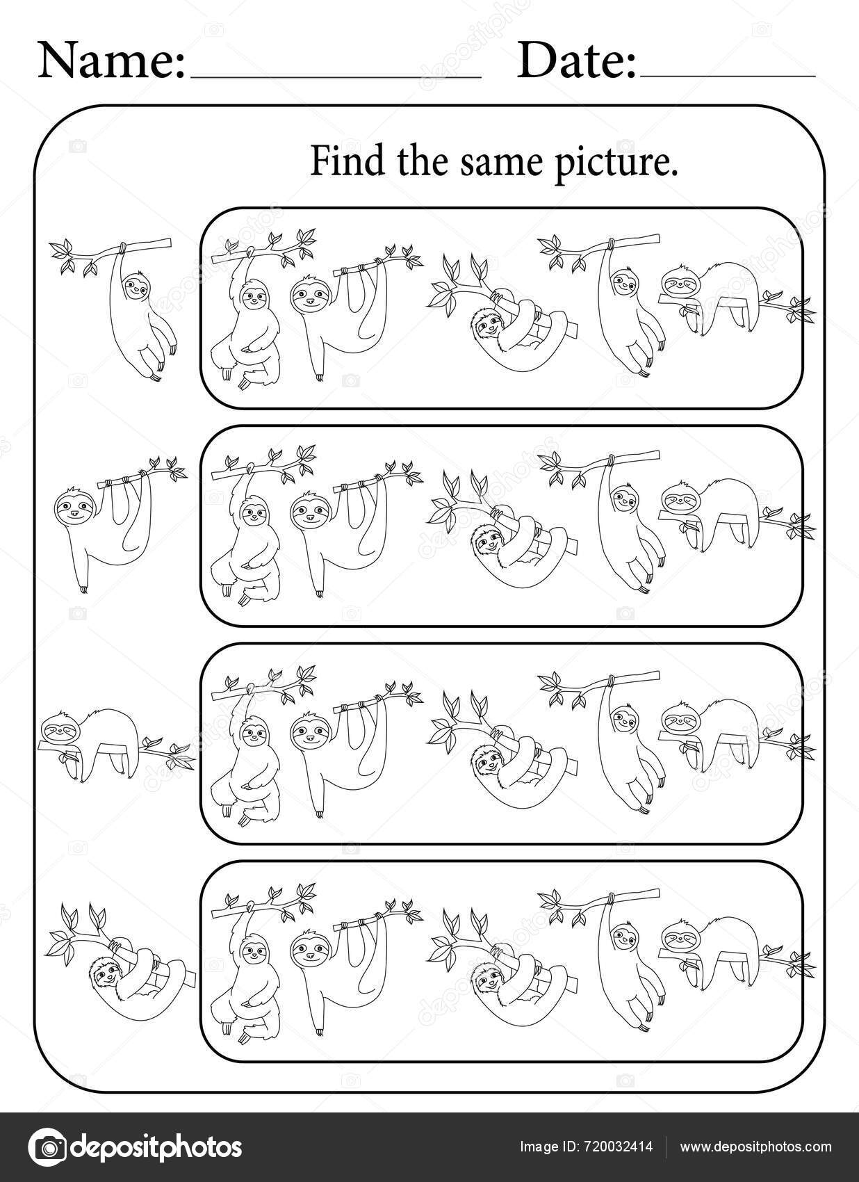 Sloth Puzzle Printable Kids Activity Worksheet Educational Resources ...