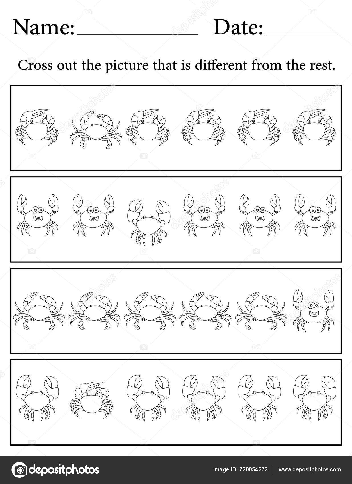 Crab Puzzle Printable Kids Activity Worksheet Educational Resources ...