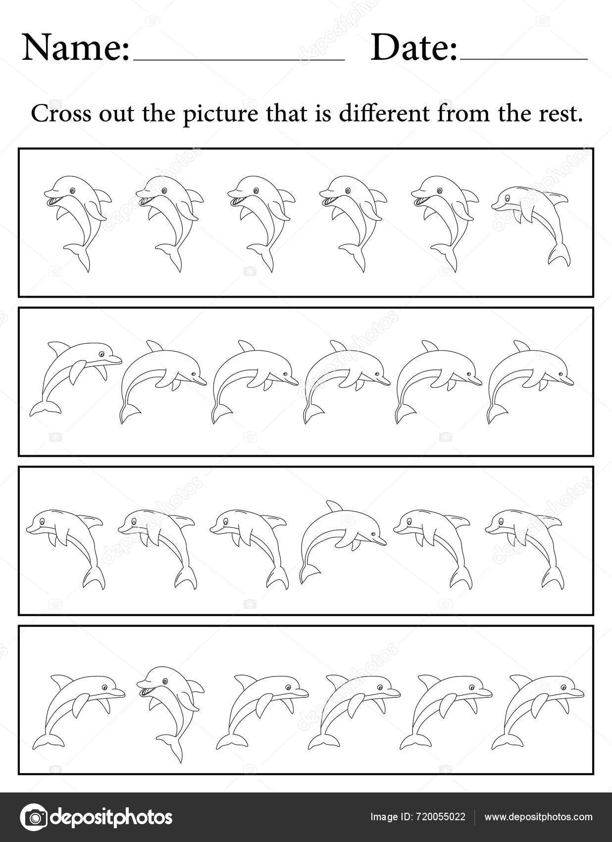 Dolphin Puzzle Printable Kids Activity Worksheet Educational Resources ...