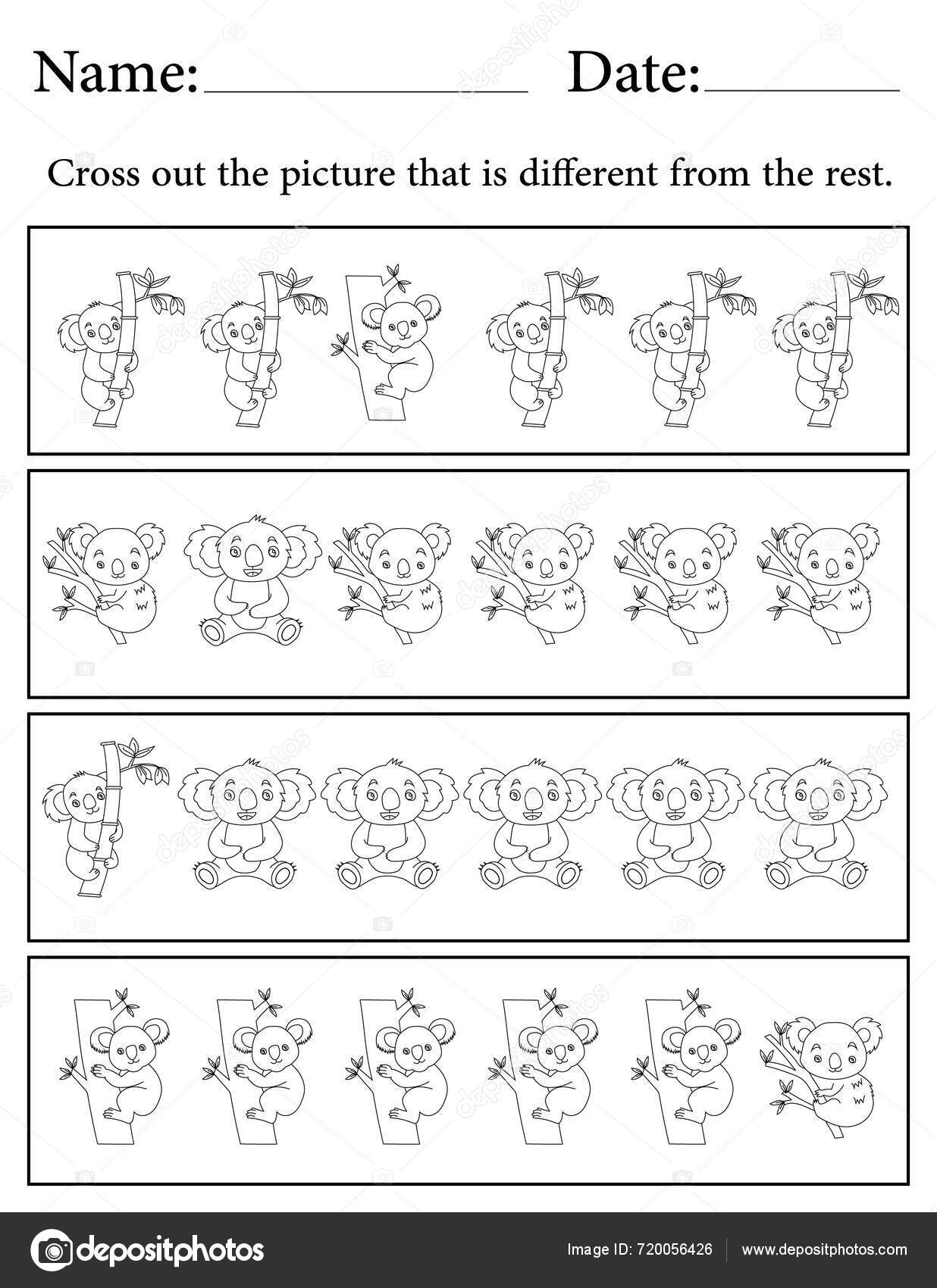Koala Puzzle Printable Kids Activity Worksheet Educational Resources ...