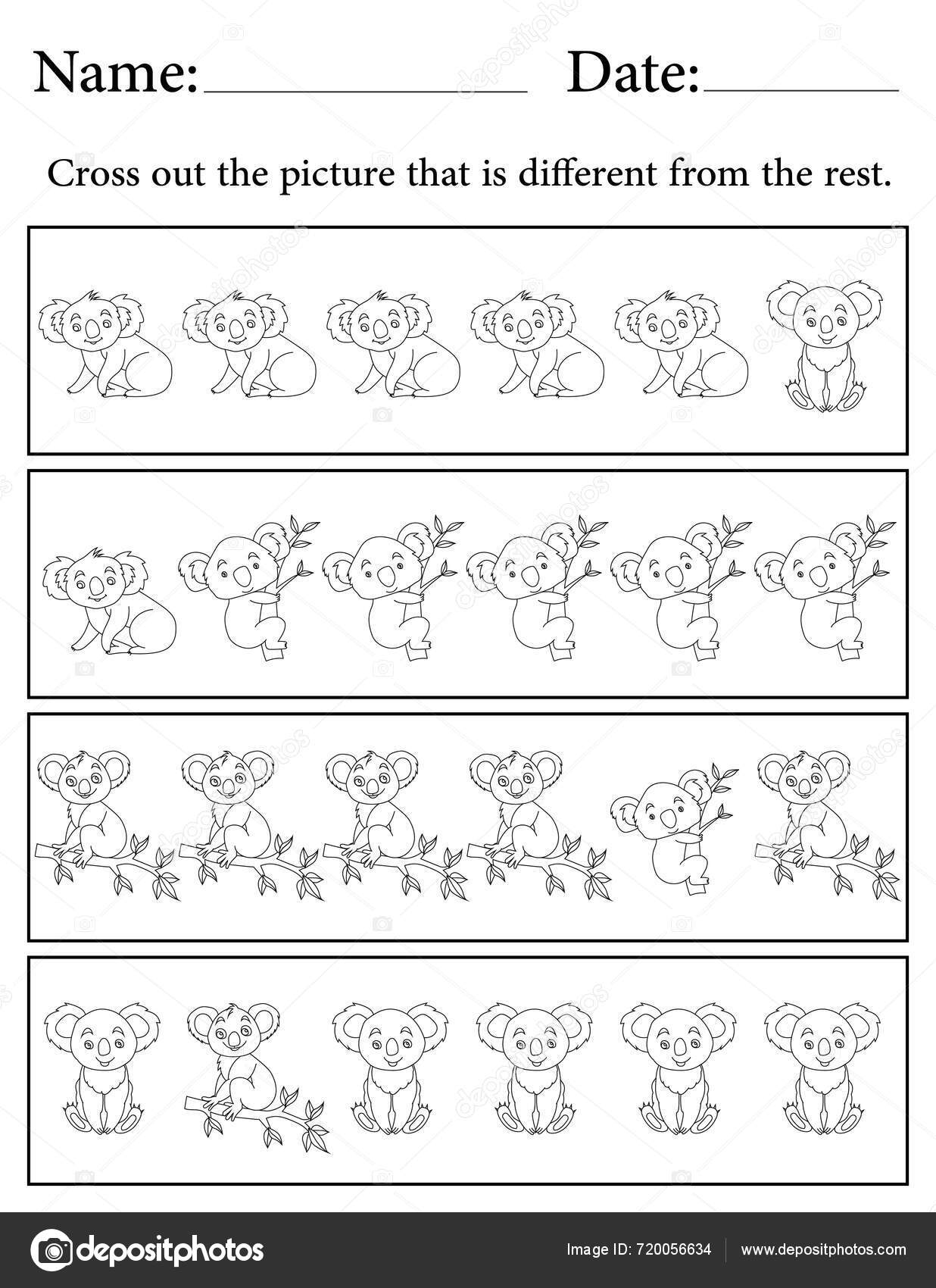 Koala Puzzle Printable Kids Activity Worksheet Educational Resources ...