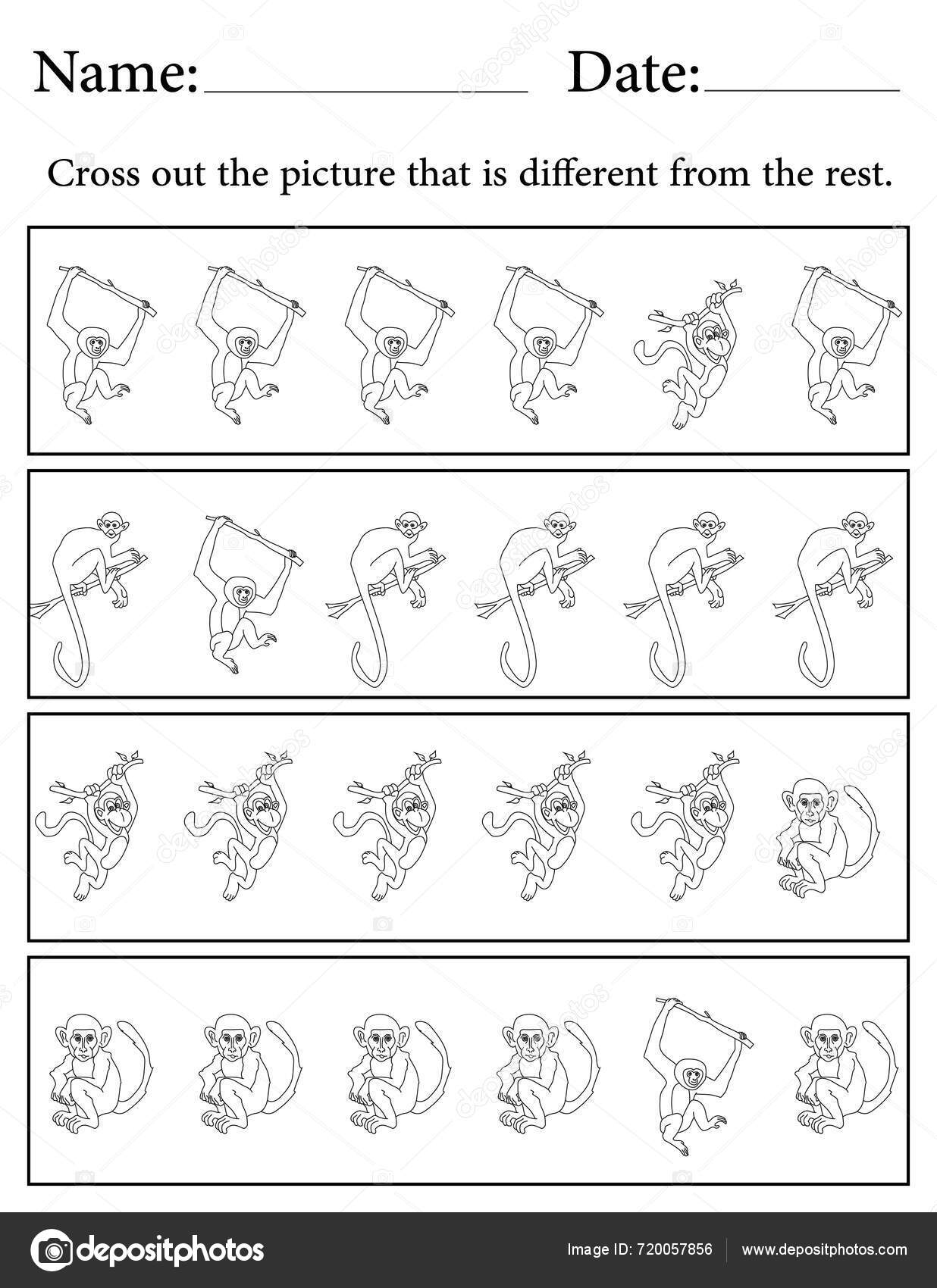 Monkey Puzzle Printable Kids Activity Worksheet Educational Resources ...