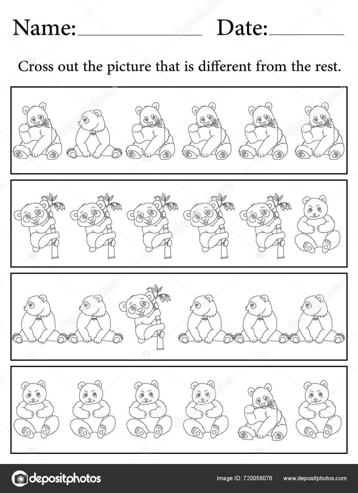 Panda Puzzle Printable Kids Activity Worksheet Educational Resources ...