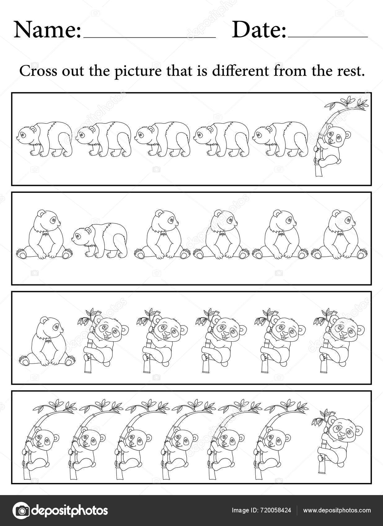 Panda Puzzle Printable Kids Activity Worksheet Educational Resources ...