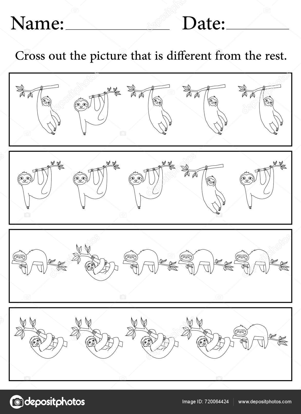 Sloth Puzzle Printable Kids Activity Worksheet Educational Resources ...