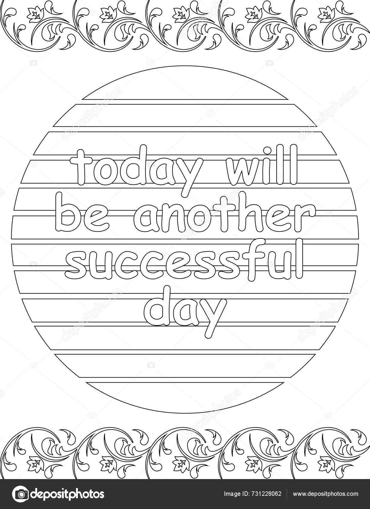 Printable Motivational Coloring Page Kids Adults Affirmation Quote Self ...