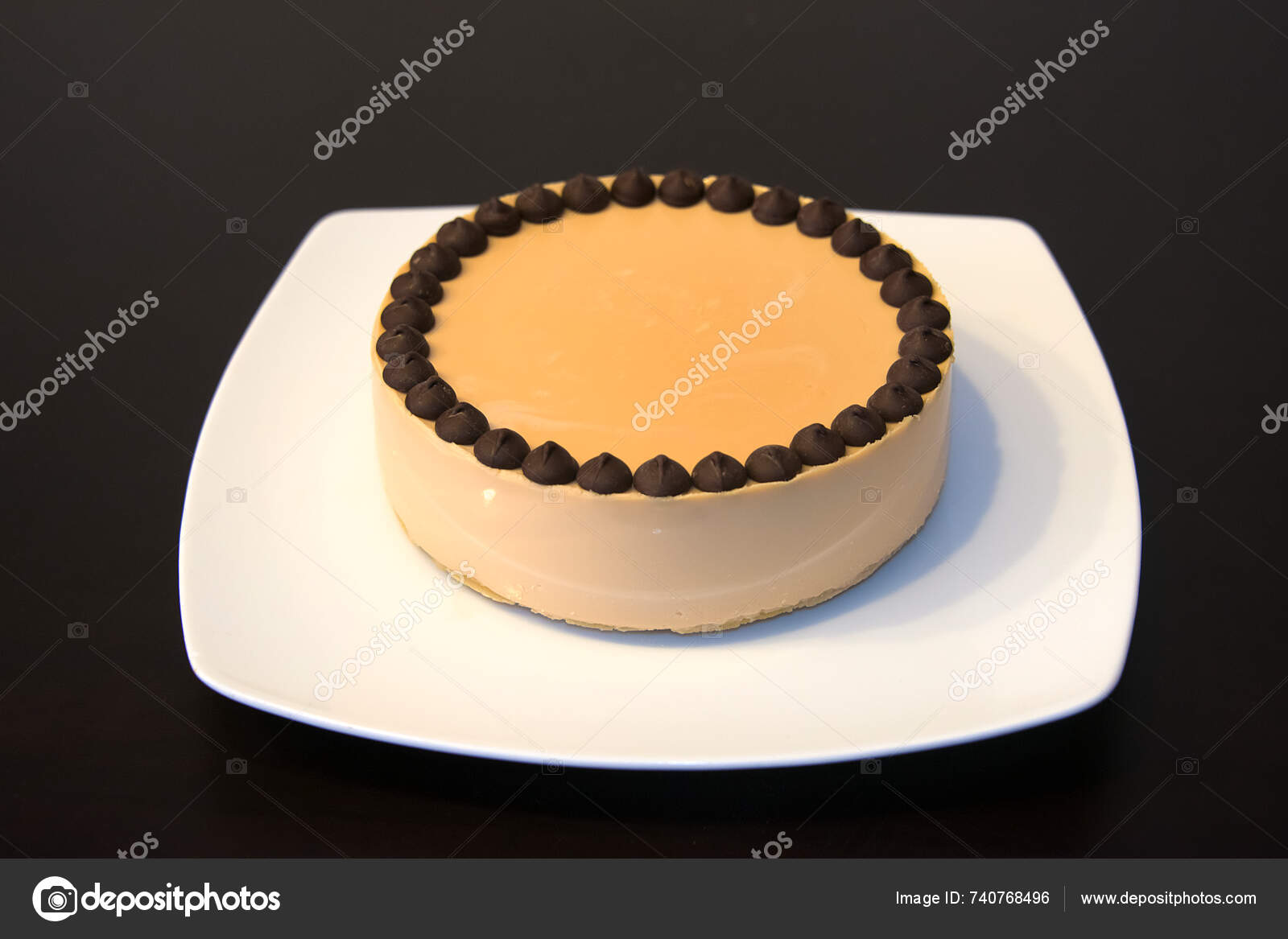 Low Sugar Arequipe Cake Dark Chocolate Drop — Stock Editorial Photo ...