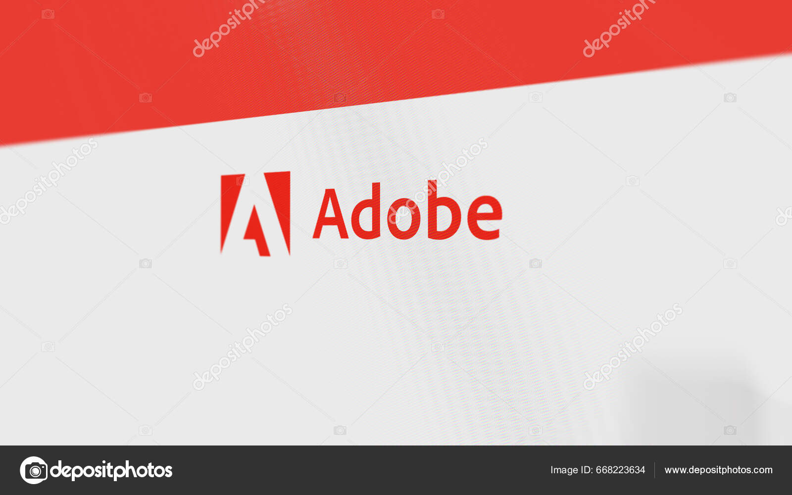 Julio 2023 San José California Logotipo Adobe Inc Una Pared — Foto ...