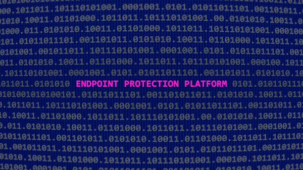 Plataforma de protección de endpoints de ataque cibernético. Texto de vulnerabilidad en estilo ...
