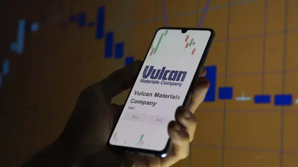 January 15Th 2024 Logo Vulcan Materials Company Screen Exchange Vulcan — Stock Editorial Photo ...