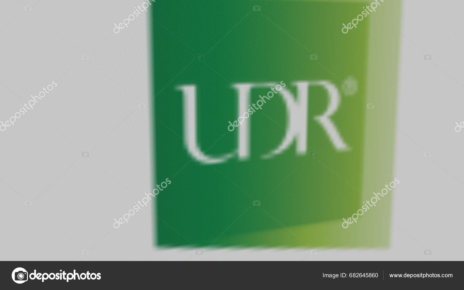 Logo Udr Inc White Wall Screens Udr Inc Brand Device – Stock Editorial ...