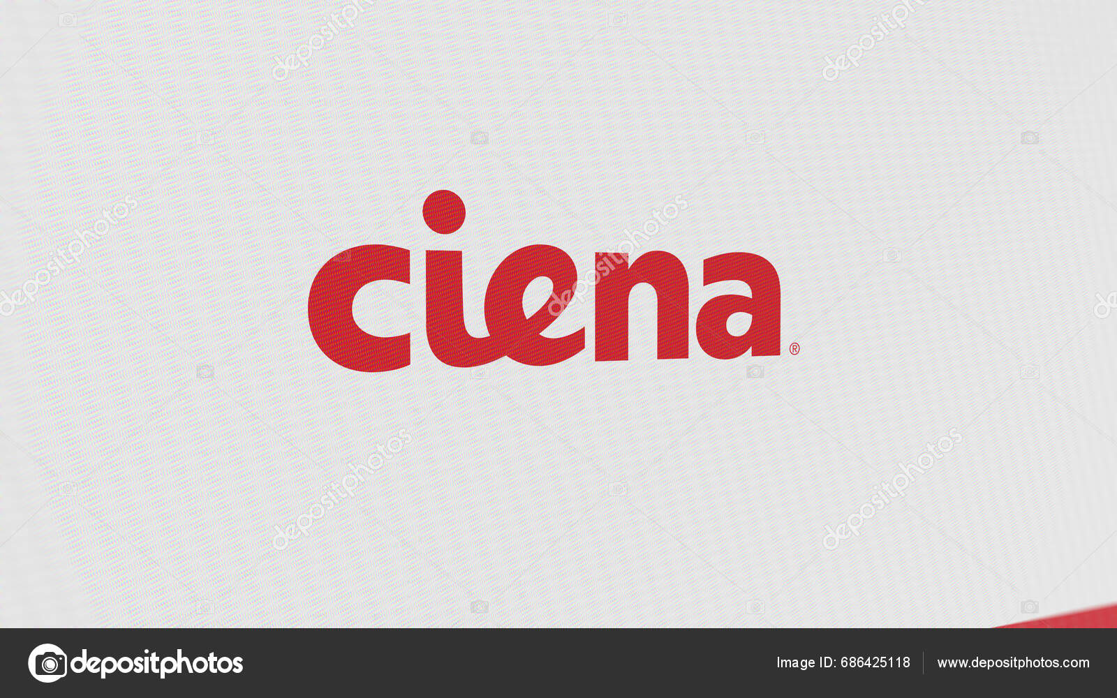 Logo Ciena Giant White Screen Brand Ciena Device – Stock Editorial ...
