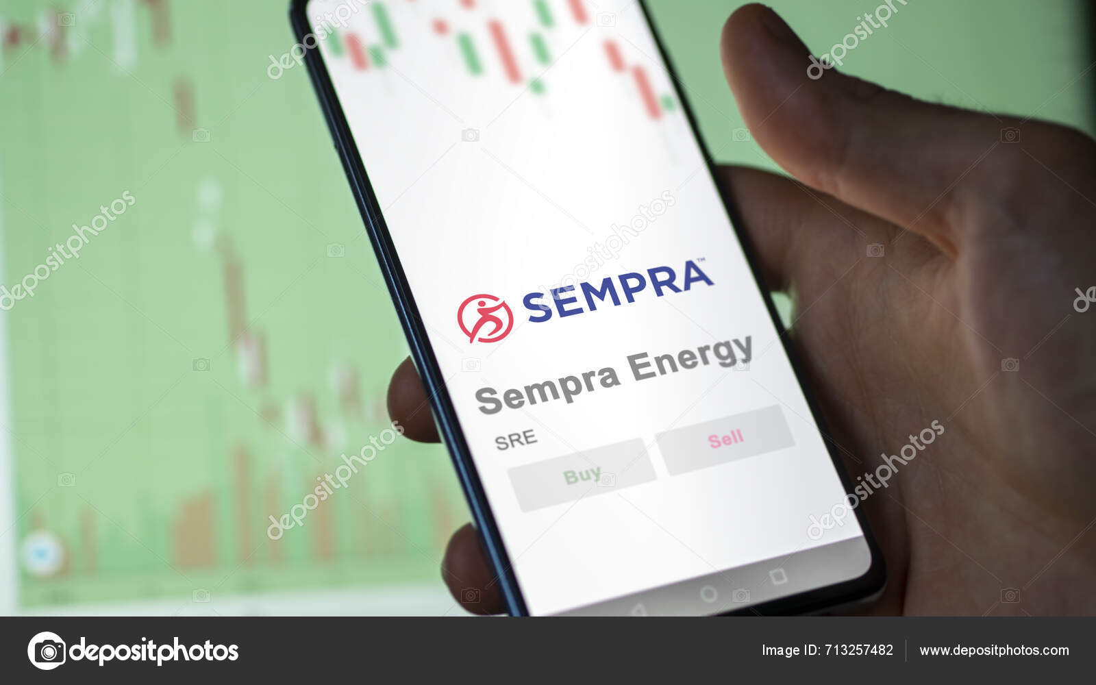 Abril 2024 Logotipo Sempra Energy Pantalla Intercambio Existencias ...