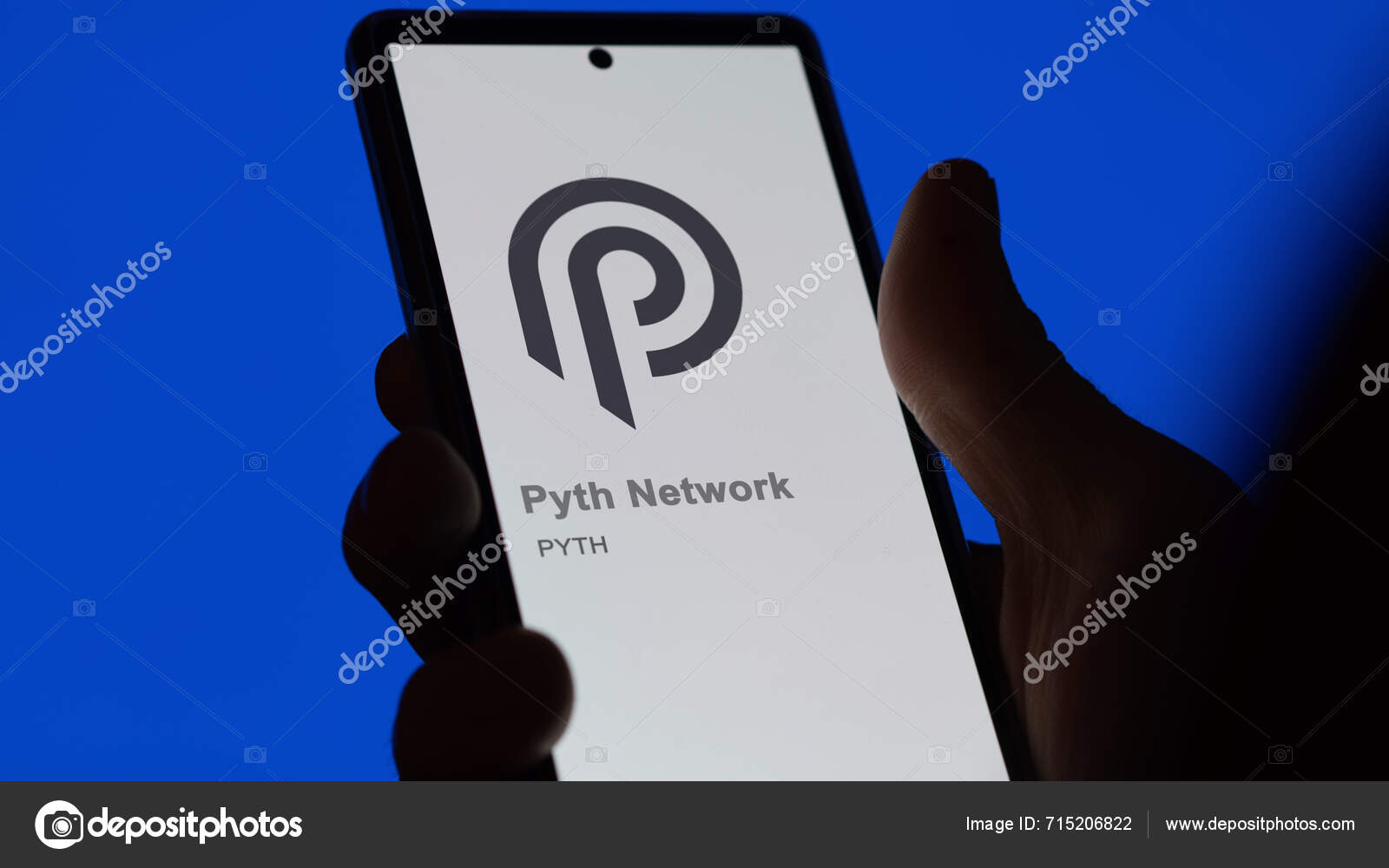 Abril 2024 Shanghai China Primer Plano Logotipo Pyth Pyth Network ...