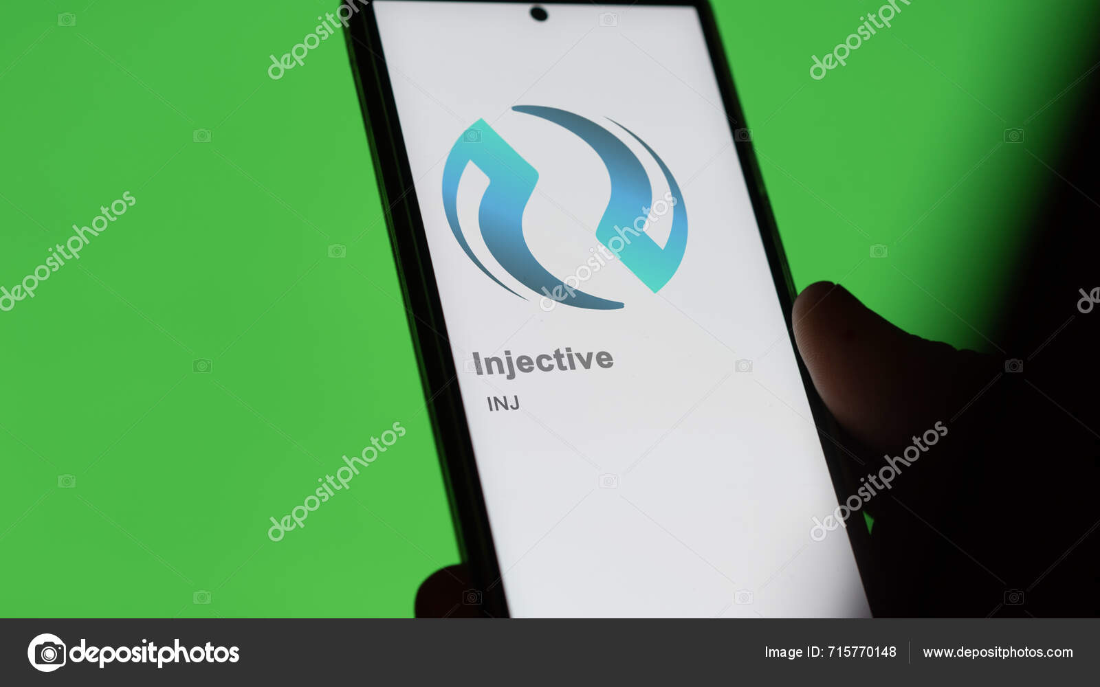 April 20Th 2024 Shanghai China Close Logo Inj Injective Screen — Stock ...