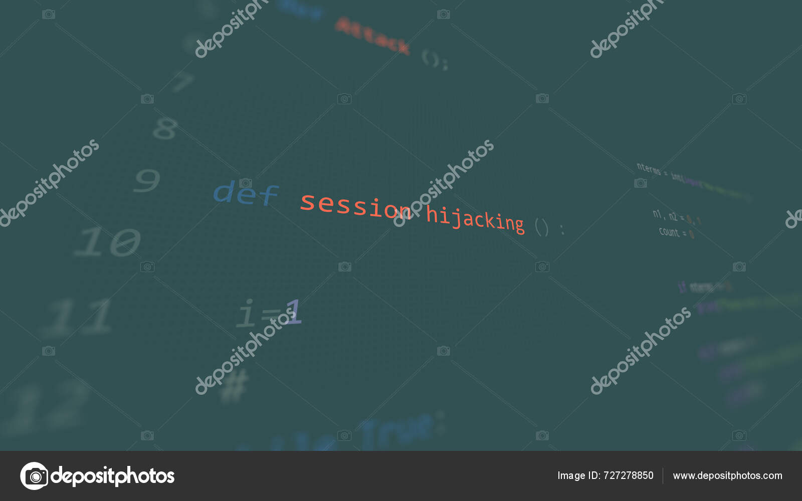 Cyber Attack Session Hijacking Text Foreground Screen Hands Anonymous ...
