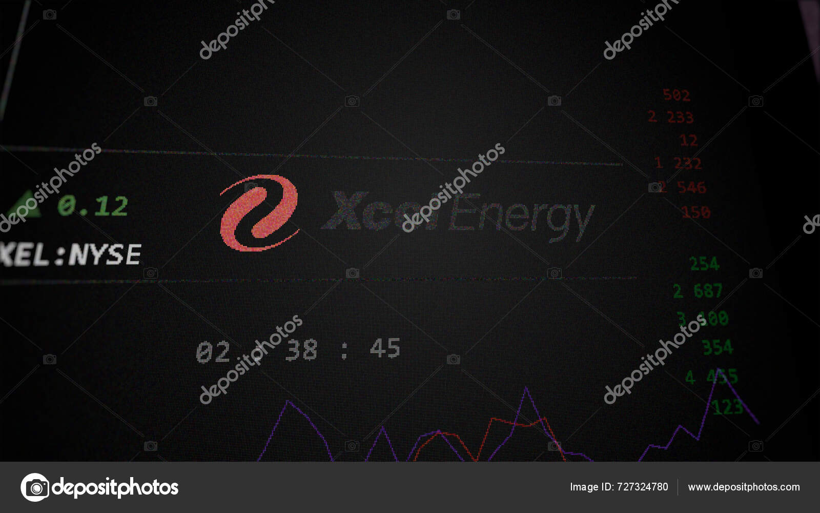 April 09Th 2024 Minneapolis Minnesota Close Logo Xcel Energy Screen ...