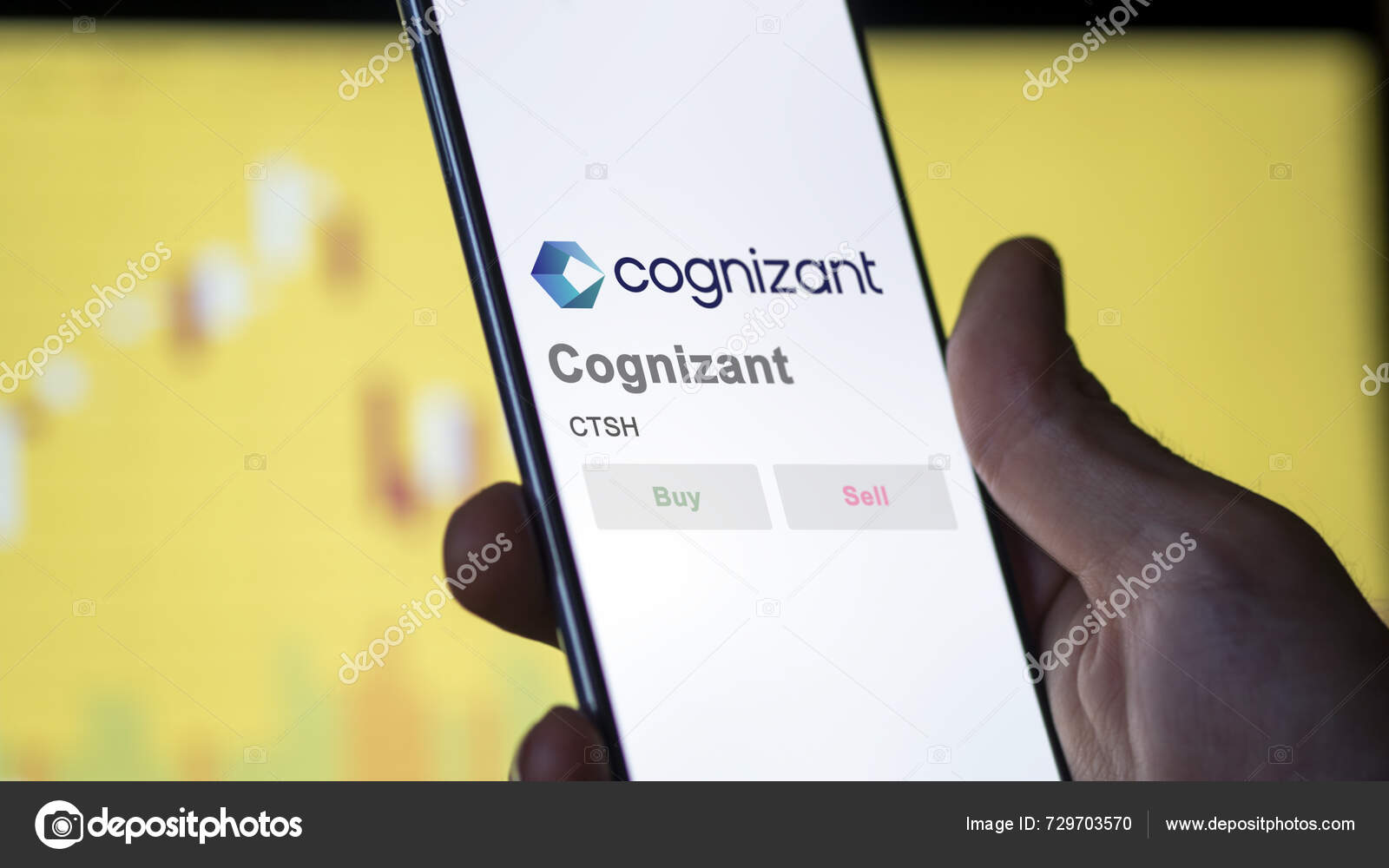 April 09Th 2024 Teaneck New Jersey Close Logo Cognizant Screen — Stock ...