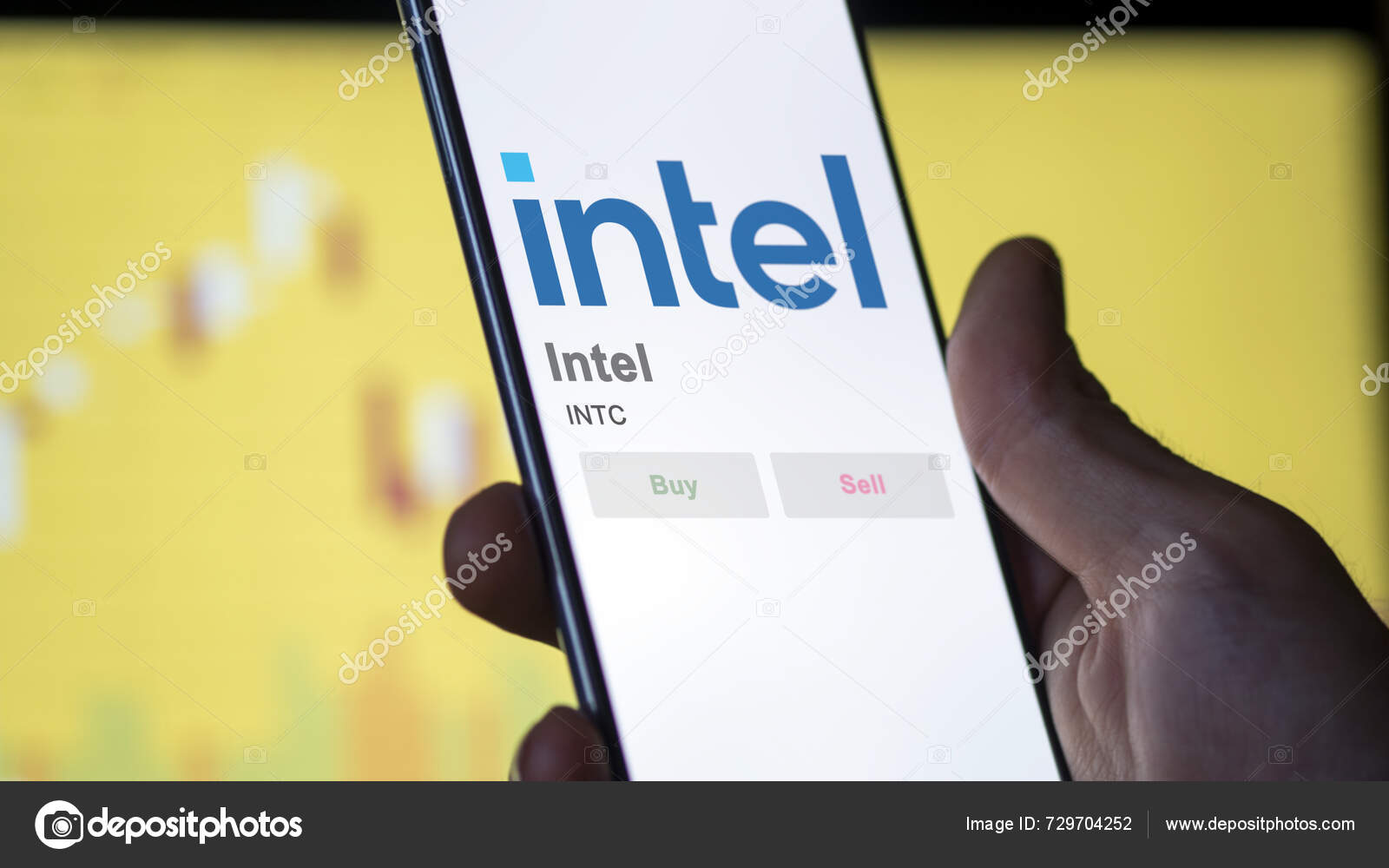 April 09Th 2024 Santa Clara California Close Logo Intel Screen — Stock ...