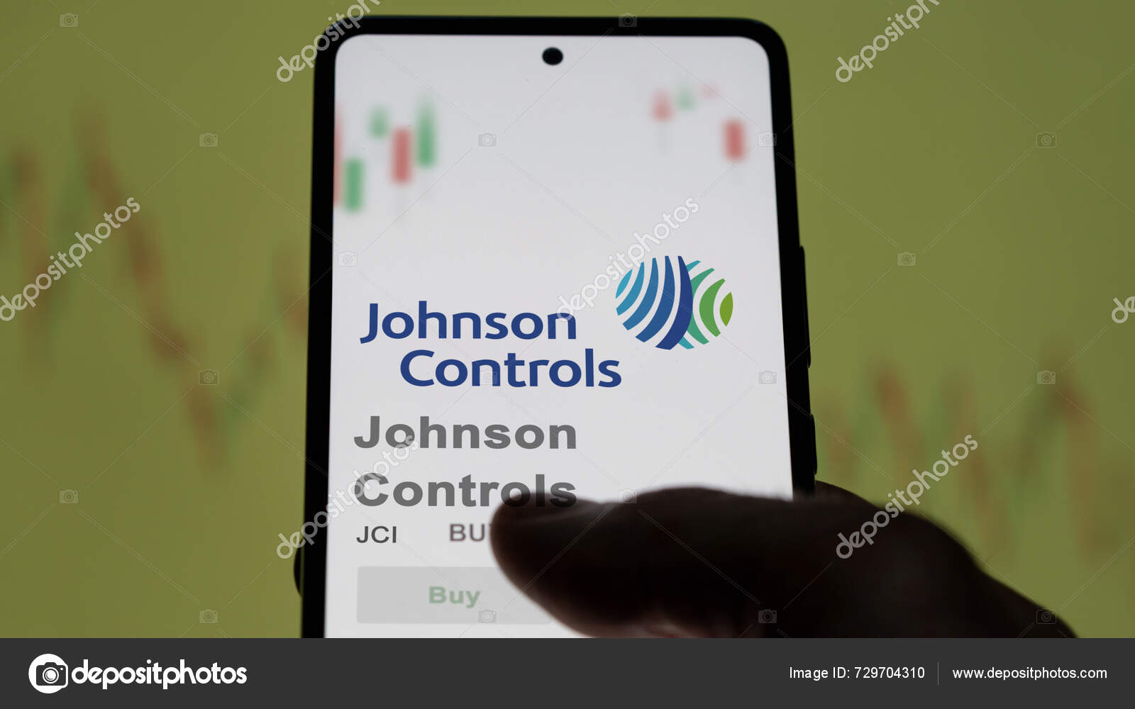 April 09Th 2024 Cork Ireland Close Logo Johnson Controls Screen — Stock ...