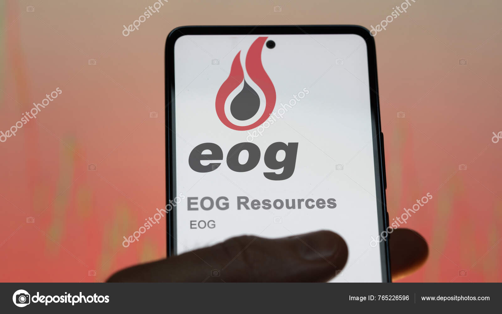April 09Th 2024 Houston Texas Close Logo Eog Resources Screen — Stock ...