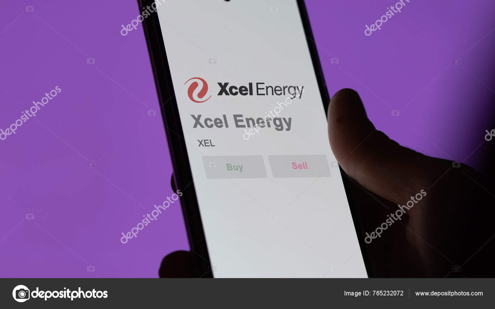 April 09Th 2024 Minneapolis Minnesota Close Logo Xcel Energy Screen ...