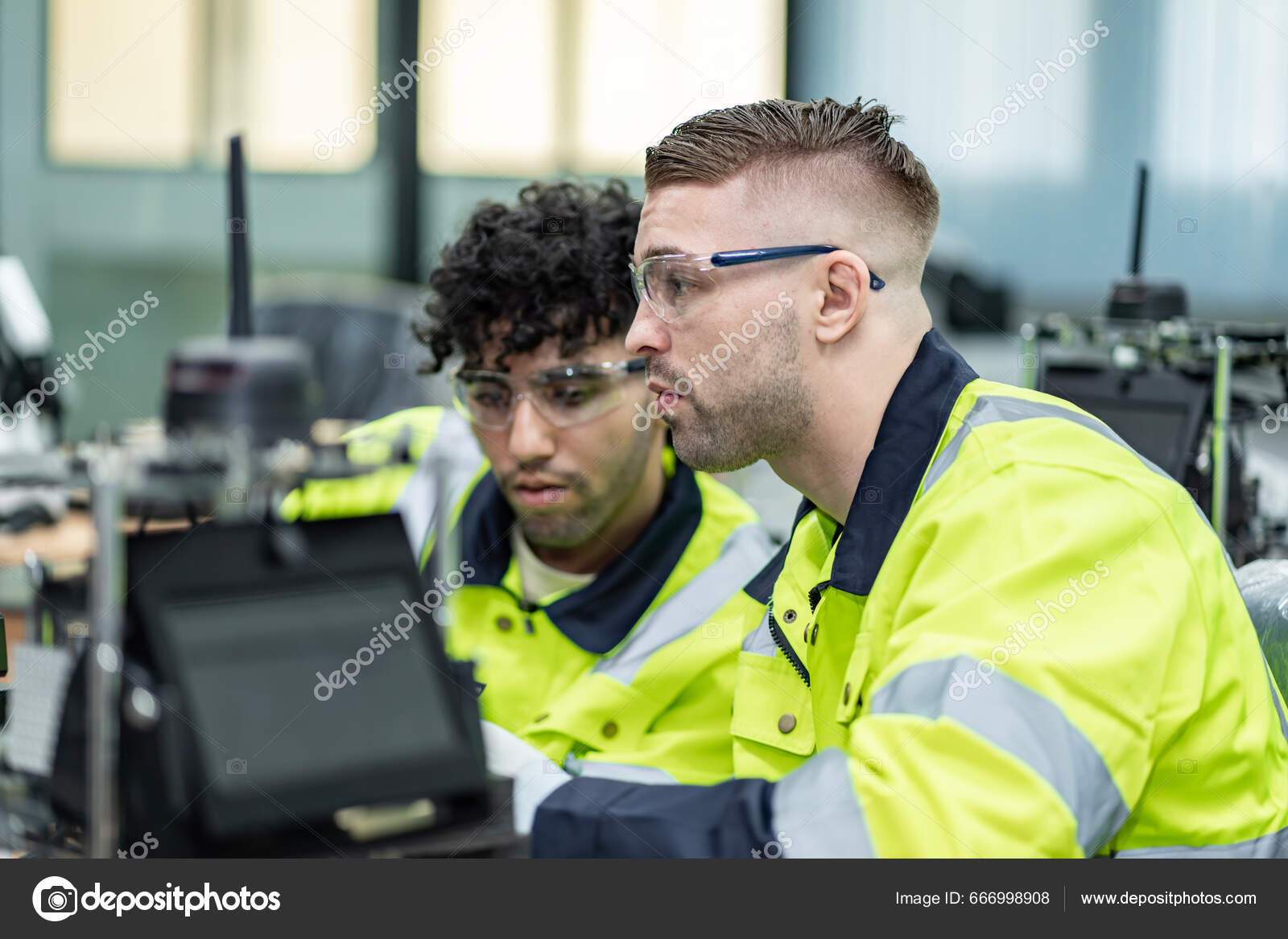 Team Man Engineers Practicing Maintenance Taking Care Practicing ...