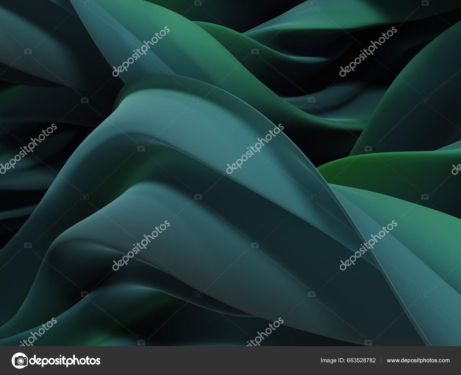 Green Abstract Twisted Fold Geometry Gradient Background Wallpaper ...