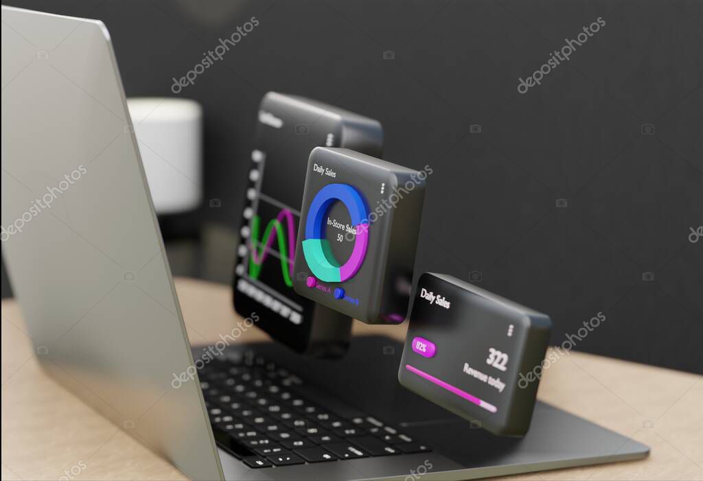 Computadora 3D AI Robot Chatbot Web UI / UX. .. SOFTWARE ai algoritmos de programación ...