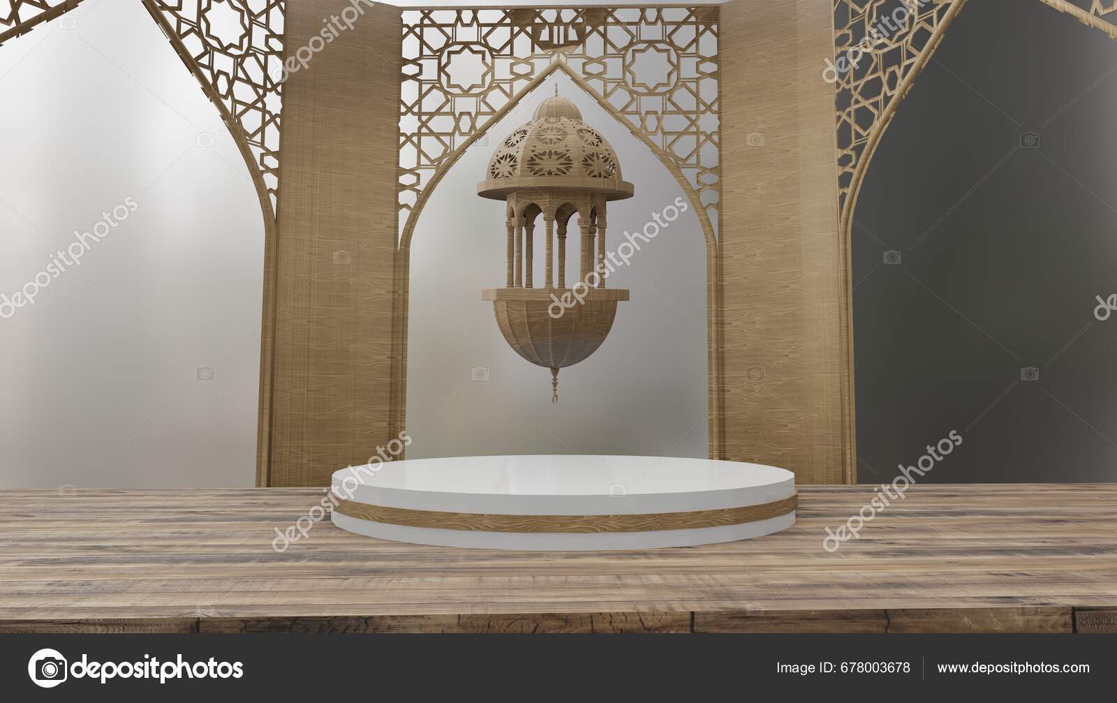Majesty Mosque Render Muslim Podium Beautiful Beautiful White ...
