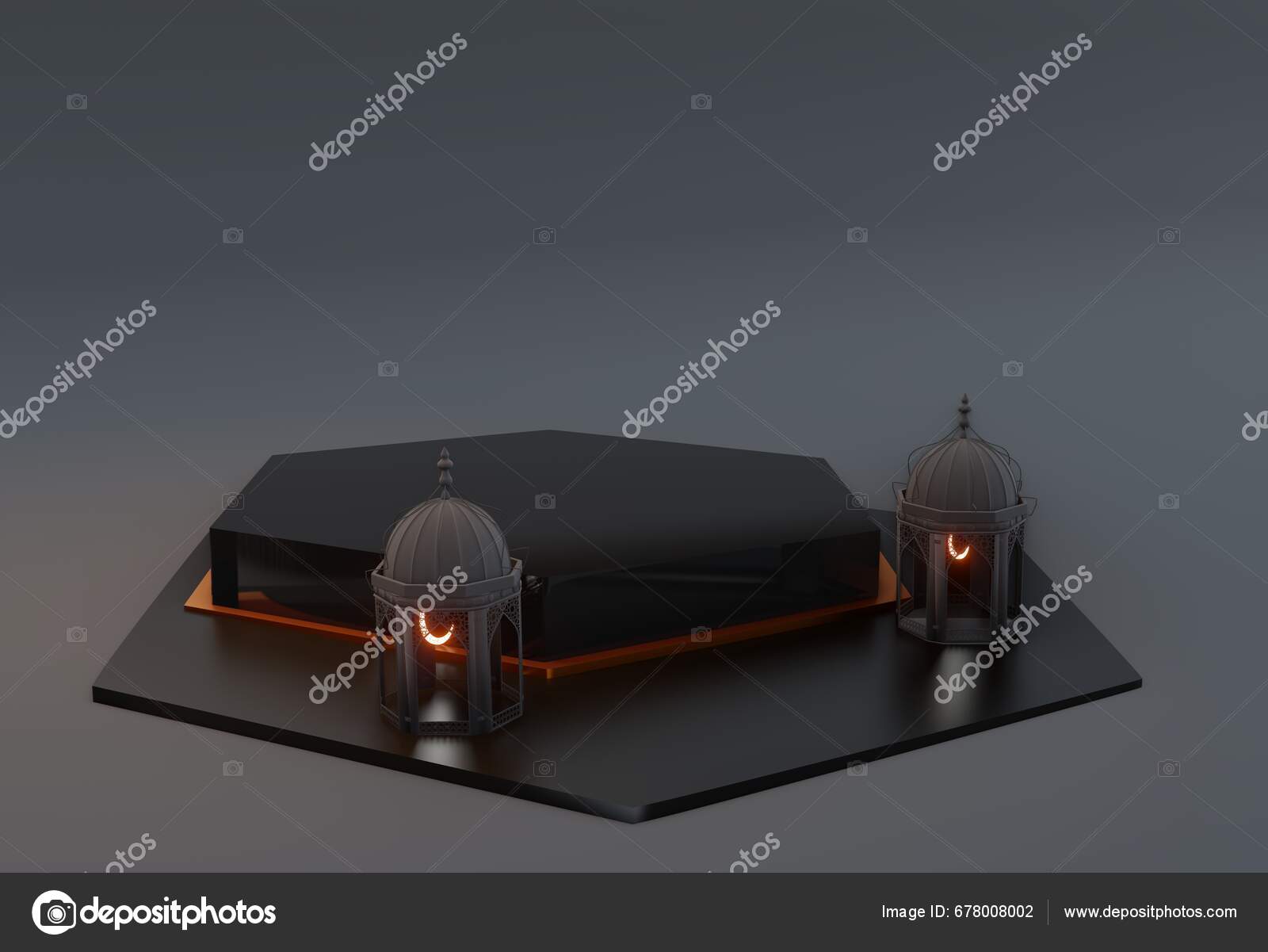 Majesty Mosque Render Muslim Podium Beautiful Beautiful White ...